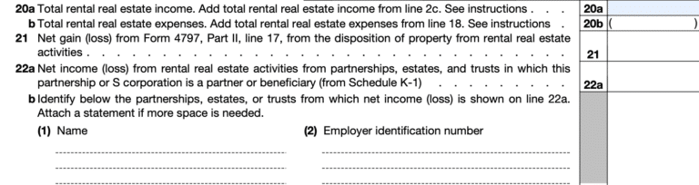 Form 8825: Rental Real Estate for Partnerships and S Corps