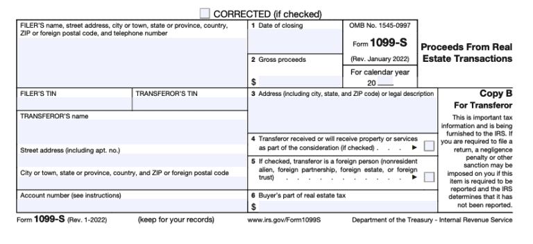 Guide to Tax Form 1099-S | TaxAct